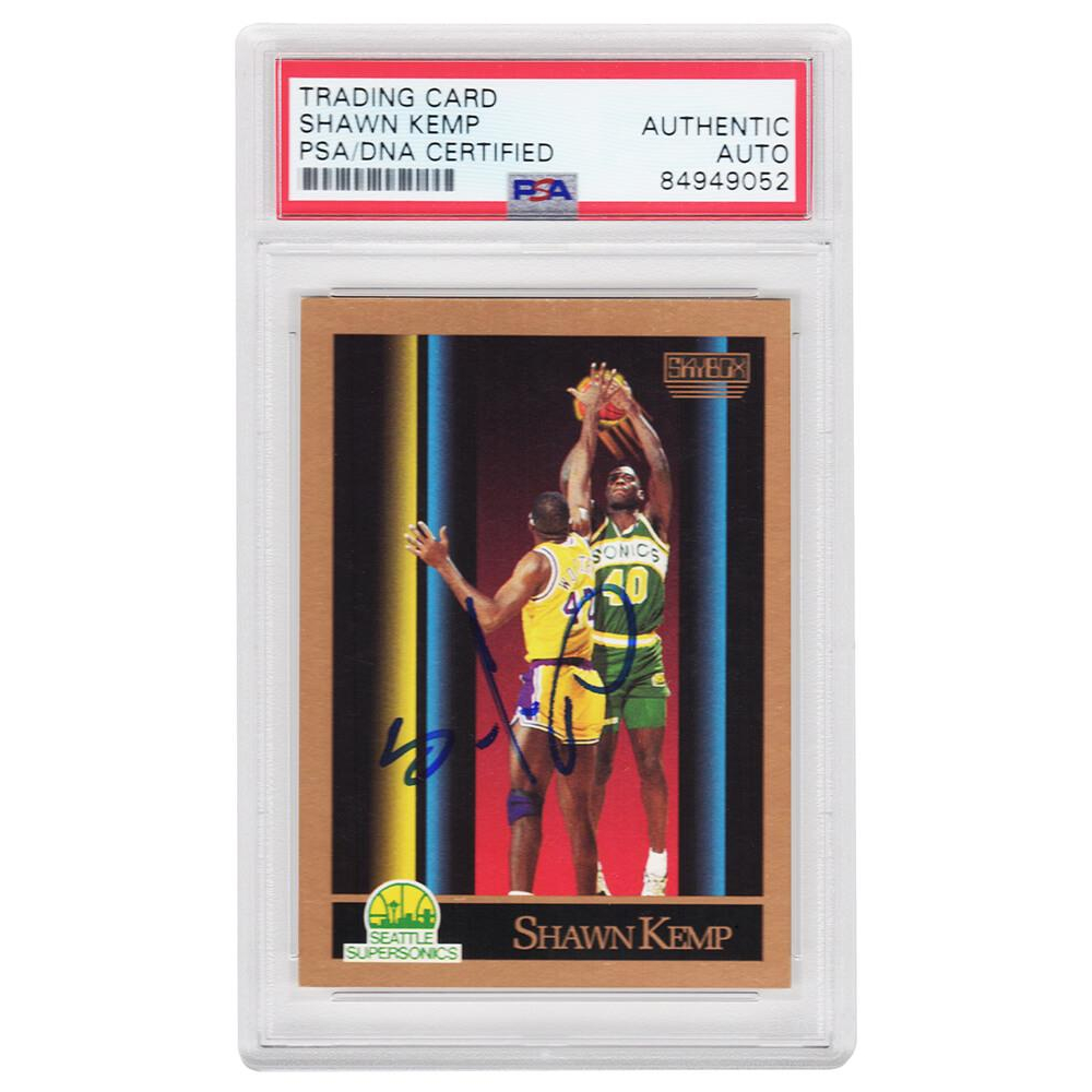 Shawn Kemp Signed 1990-91 SkyBox #268 RC (PSA) | Pristine Auction