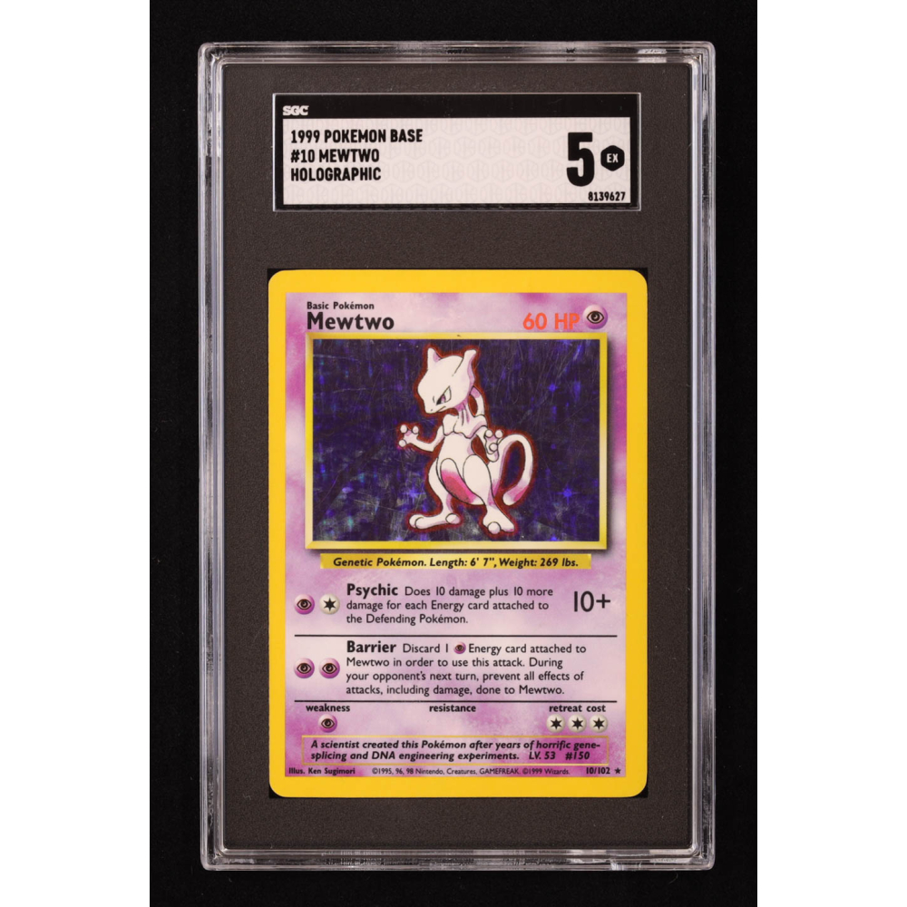 Mewtwo 1999 Pokemon Base Unlimited #10 Holo (SGC 5) | Pristine Auction