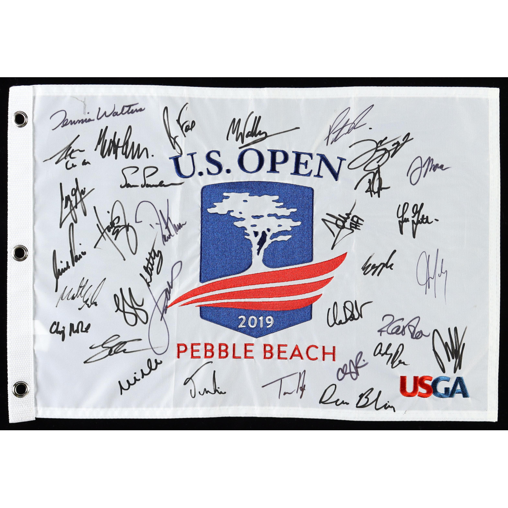 2019 U.S. Open Golf Pin Flag Signed by (33) With Ryan Fox, Justin ...