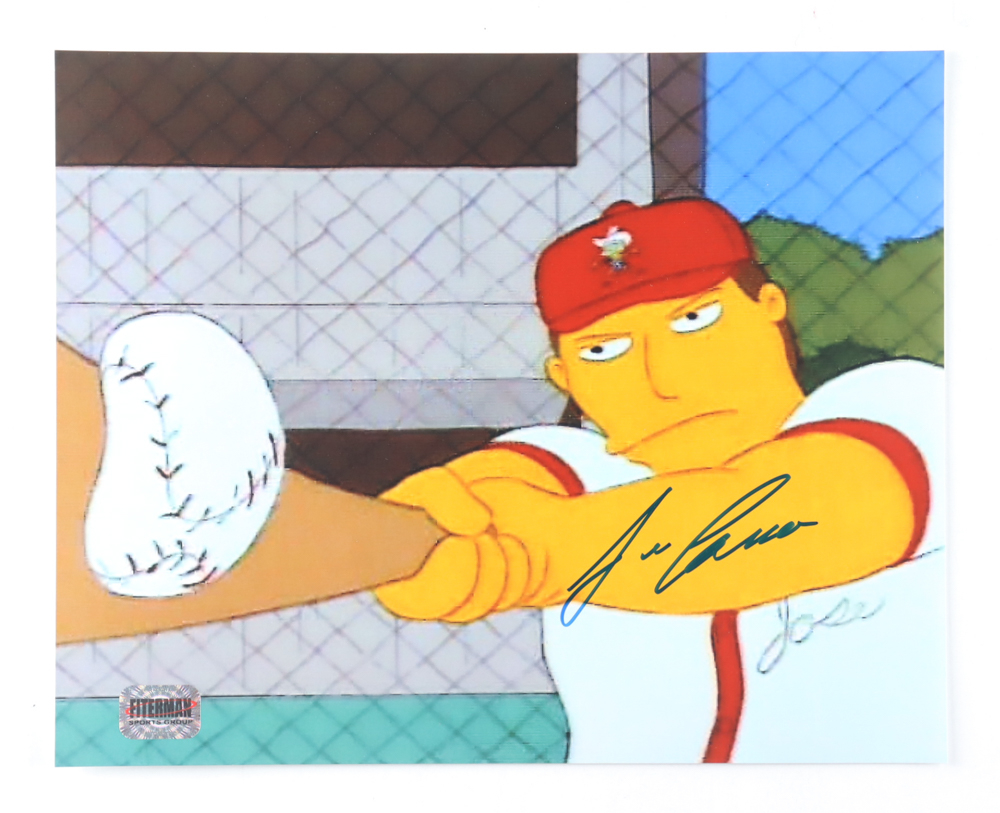 Jose Canseco Signed "The Simpsons" 8x10 Photo (Fiterman) | Pristine Auction