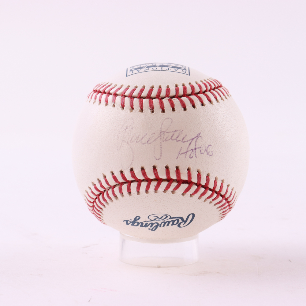 Bruce Sutter Signed Hall Of Fame Logo OML Baseball Inscribed "HOF 06 ...