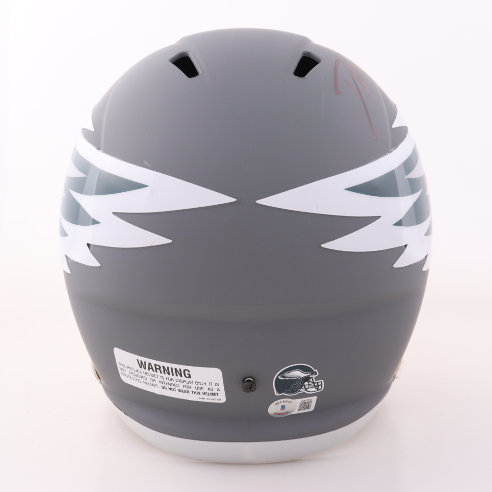 D'Andre Swift Signed Eagles Full-Size AMP Alternate Speed Helmet ...