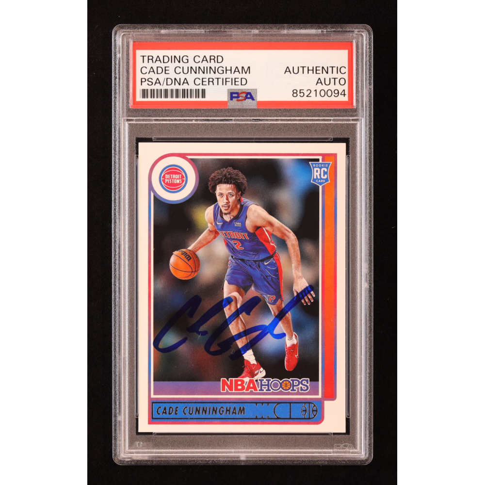 Cade Cunningham Signed 2021-22 Hoops #201 RC (PSA) | Pristine Auction