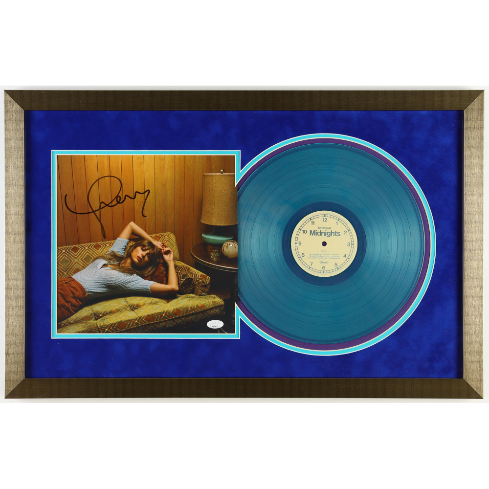 Taylor Swift Signed Custom Framed "Midnights" Vinyl Album Insert ...