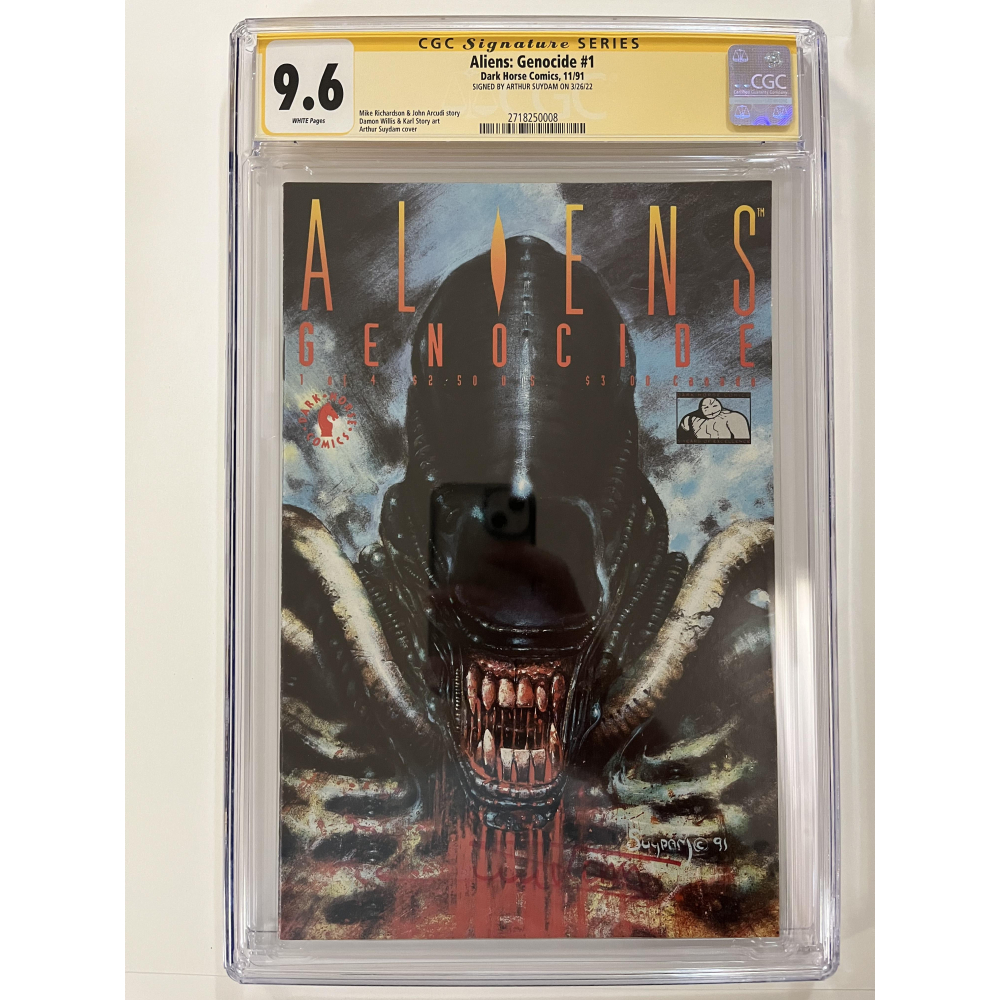 Arthur Suydam Signed 1991 "Aliens: Genocide" Issue #1 Dark Horse Comic ...