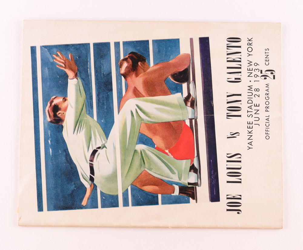 1939 "Joe Louis vs Tony Galento" Yankee Stadium Boxing Program ...