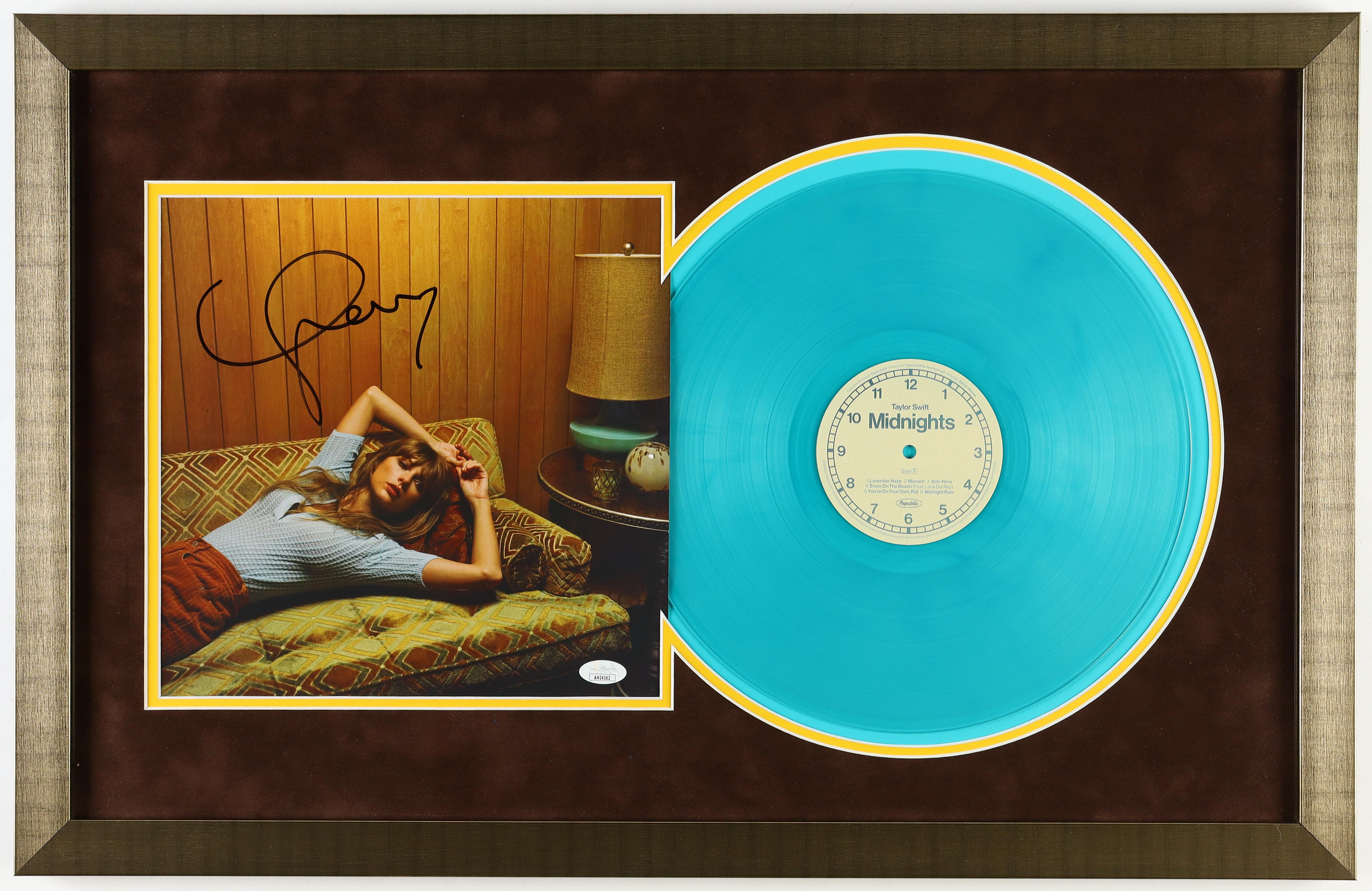Taylor Swift Signed Custom Framed "Midnights" Vinyl Album Insert ...