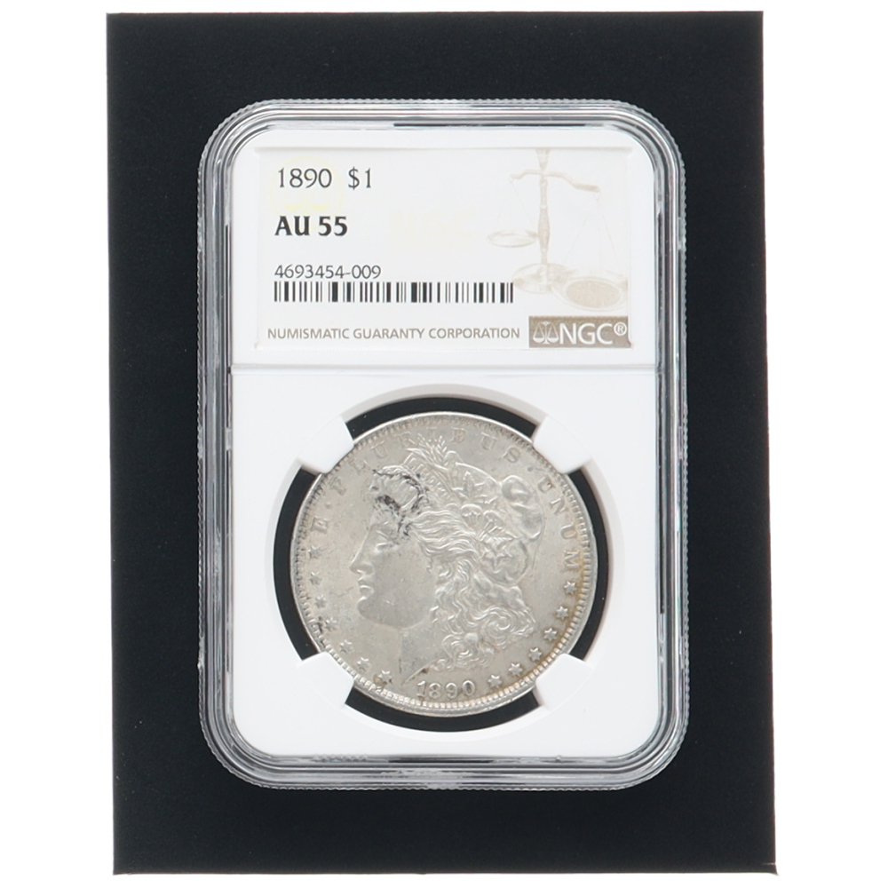 1890 Morgan Silver Dollar (NGC AU55) | Pristine Auction