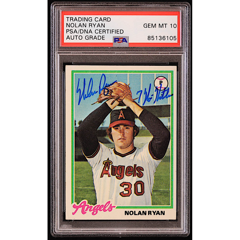 Nolan Ryan Signed 1978 Topps #400 Inscribed "7 No-Hitter" (PSA ...