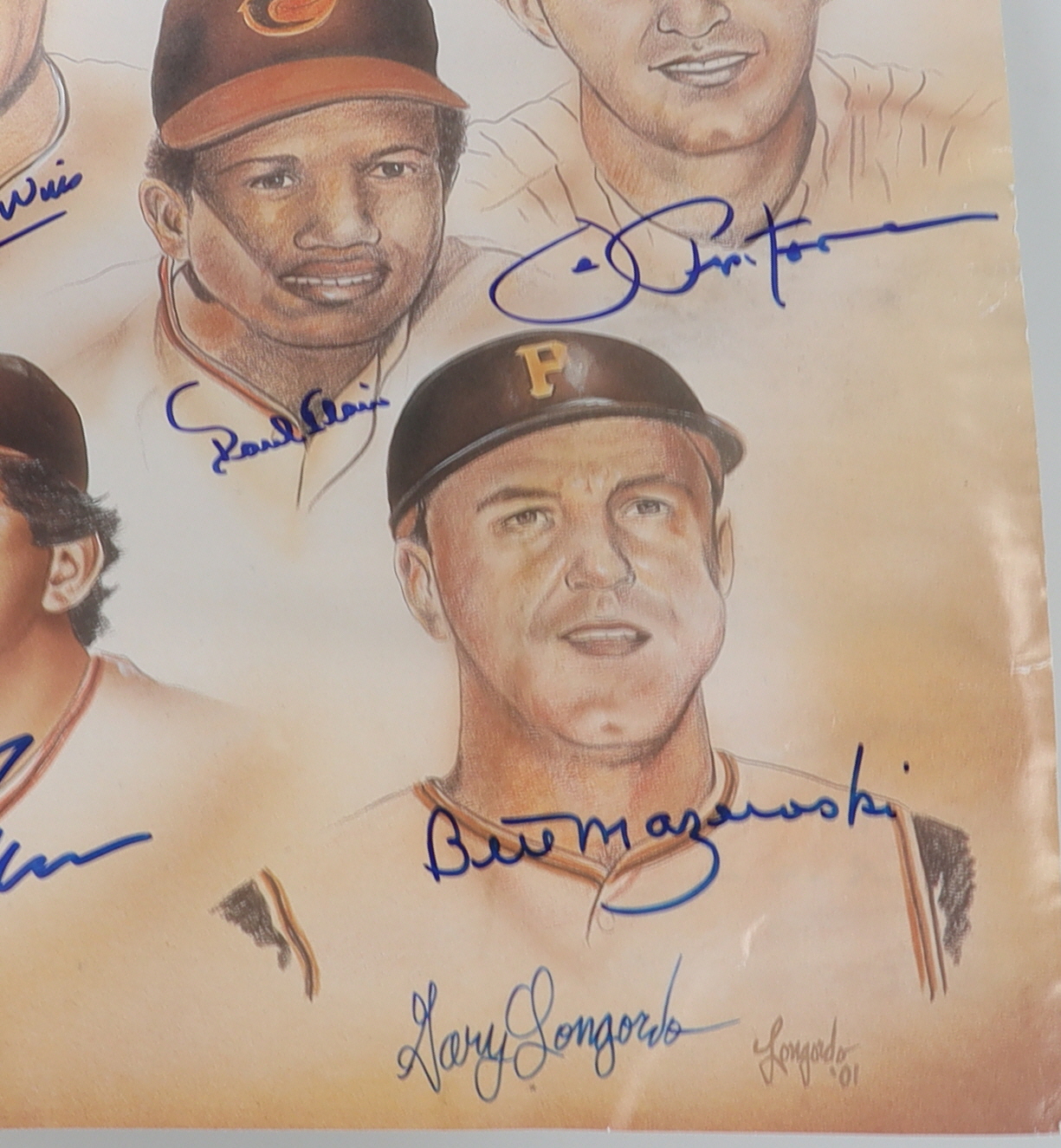 2001 Rawlings Gold Glove Winner LE Artist-Signed 18x24 Poster Signed by ...
