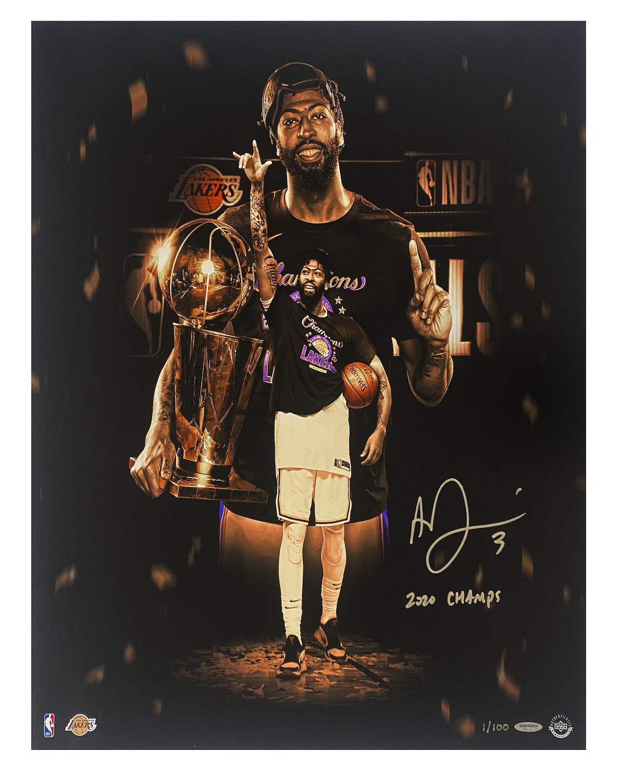 Anthony Davis Signed Lakers "2020 Champs" 20x24 Photo (UDA) | Pristine ...