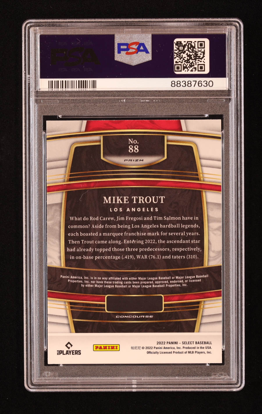 Mike Trout 2022 Select Scope #88 (PSA 10) | Pristine Auction