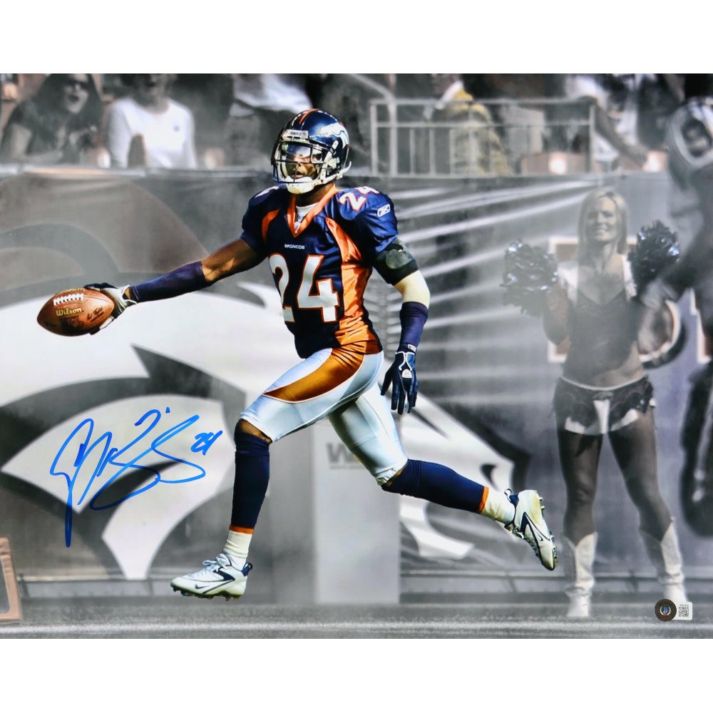 Champ Bailey Signed Broncos 16x20 Photo (Beckett) | Pristine Auction