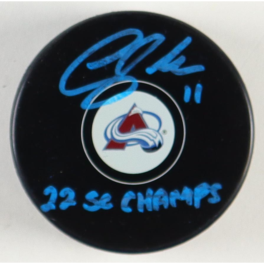 Andrew Cogliano Signed Avalanche Logo Hockey Puck Inscribed "22 SC ...