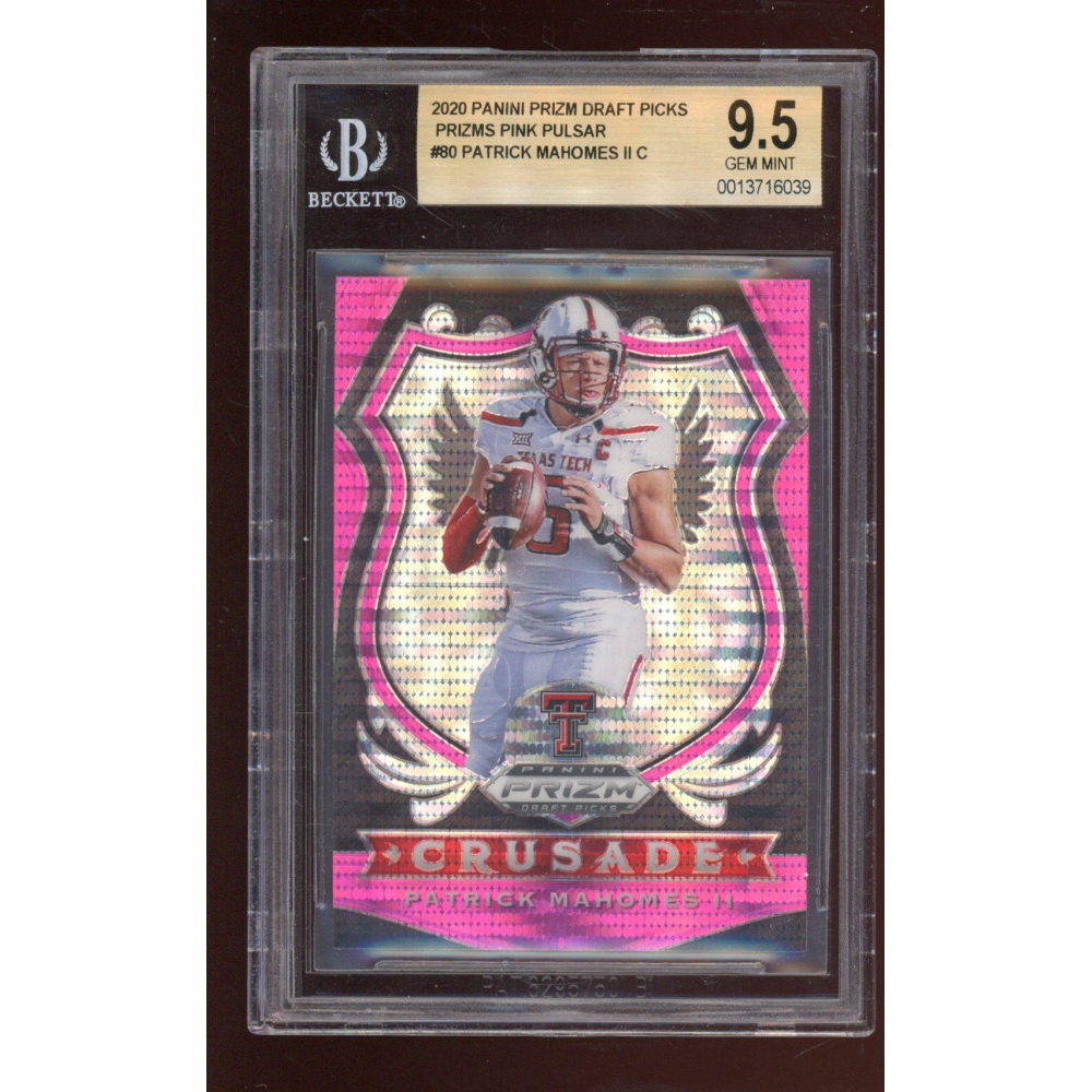 Patrick Mahomes II 2020 Panini Prizm Draft Picks Prizms Pink Pulsar #80 ...