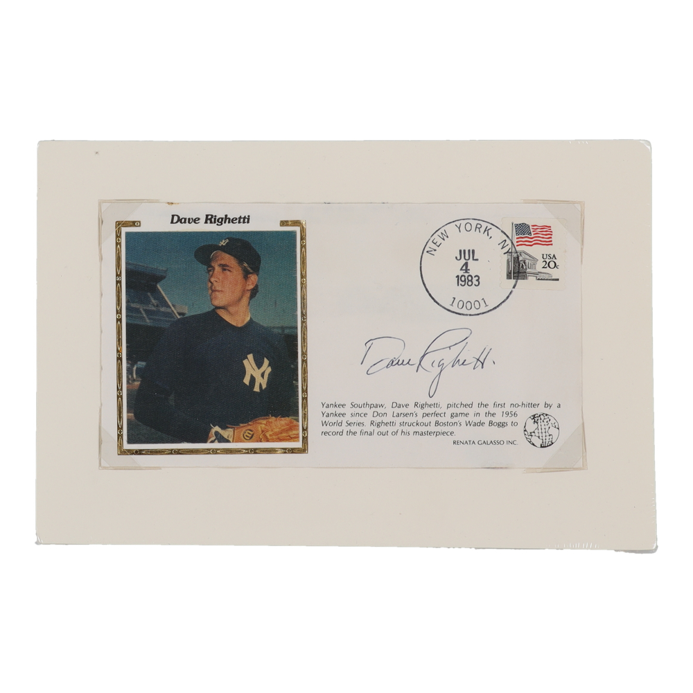 Dave Righetti Signed 1983 FDC Envelope (JSA) | Pristine Auction