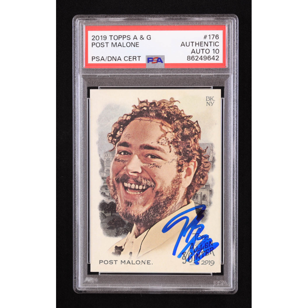 Post Malone Signed 2019 Topps Allen and Ginter #176 (PSA | Autograph ...