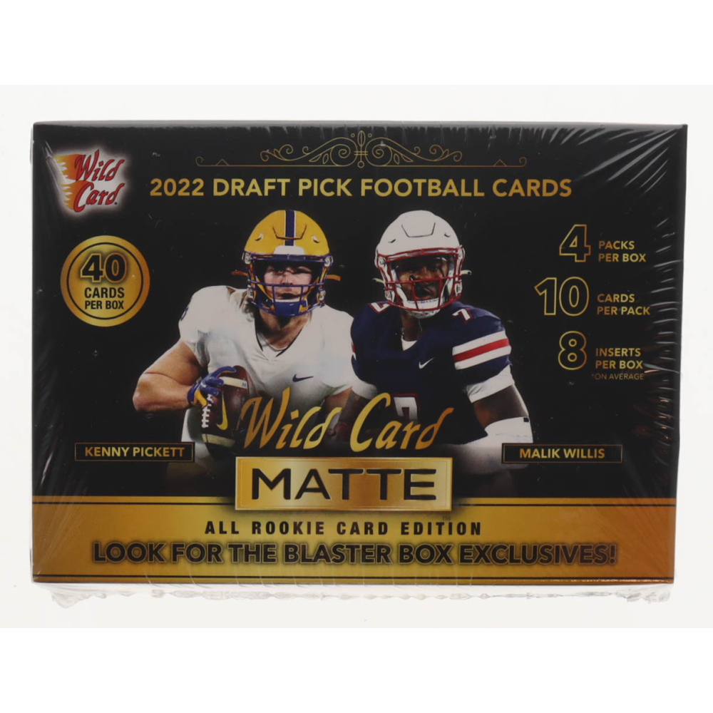 2022 Wild Card MATTE Football Blaster Box with (4) Packs | Pristine Auction