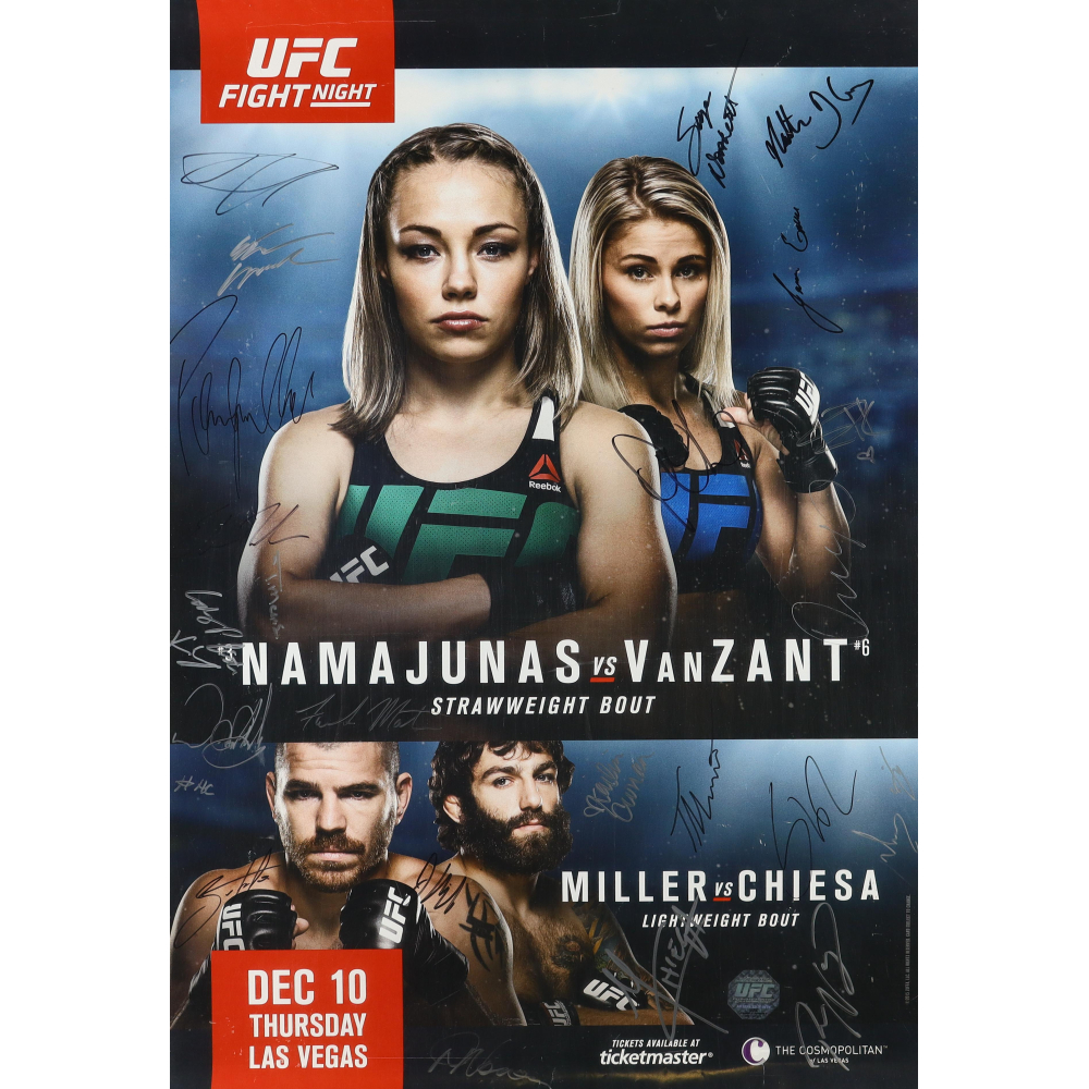 UFC Fight Night: Namajunas vs. VanZant 27x39 Poster Signed by (24) with ...