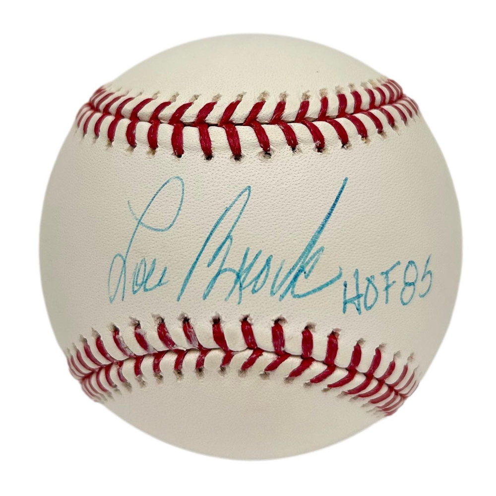 Lou Brock Signed OML Baseball Inscribed "HOF 85" (Steiner) | Pristine ...