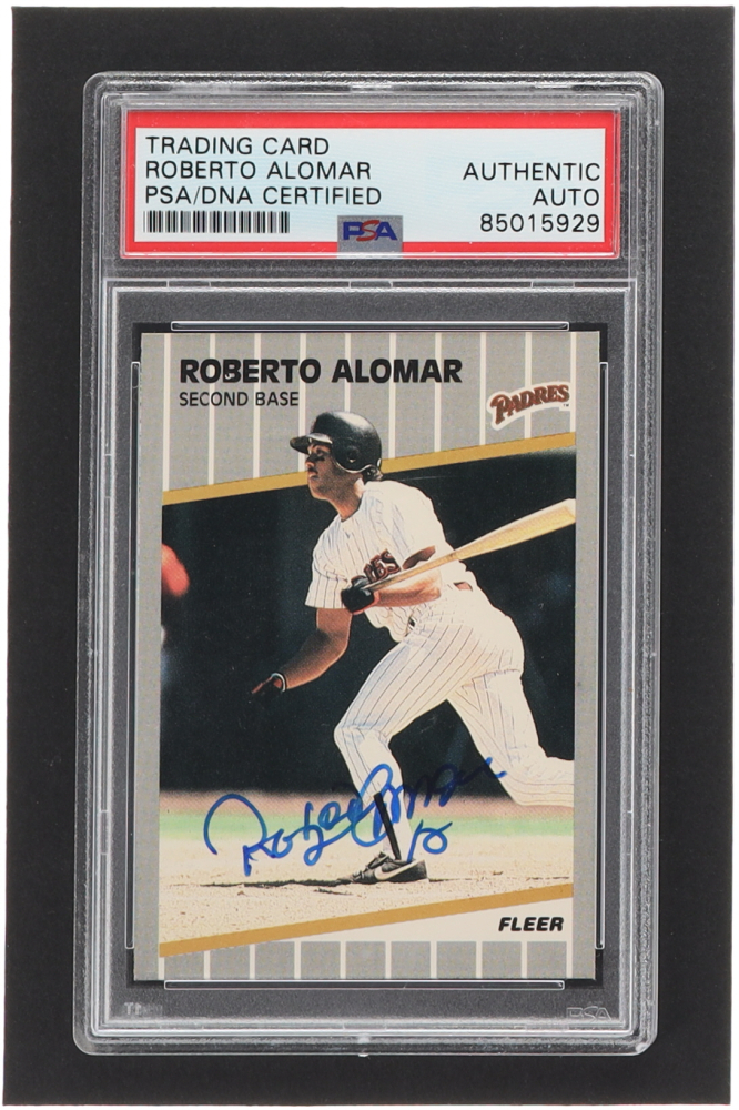 Roberto Alomar Signed 1989 Fleer #299 (PSA) | Pristine Auction