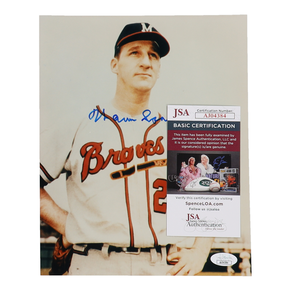 Warren Spahn Signed Braves 8x10 Photo (JSA) | Pristine Auction
