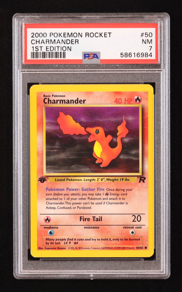Charmander 2000 Pokemon Team Rocket 1st Edition #50 (PSA 7) | Pristine ...