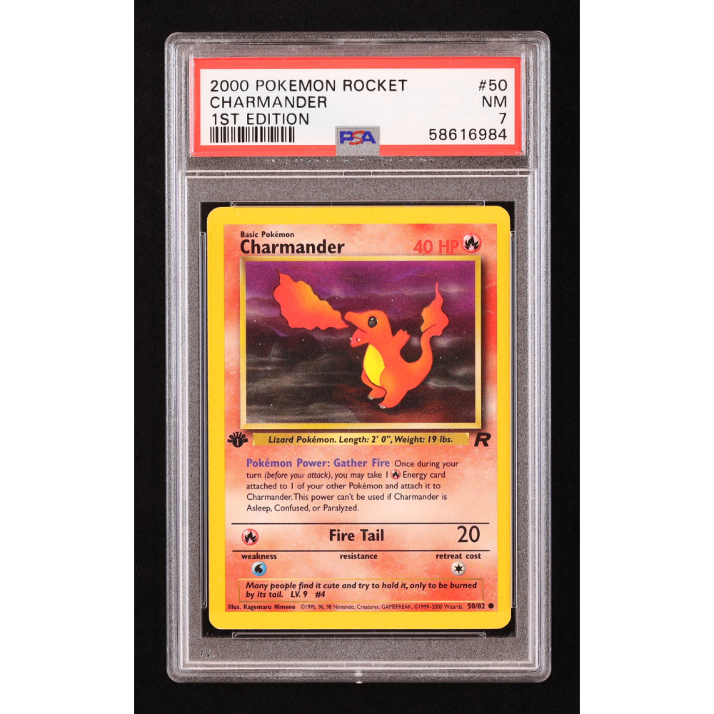 Charmander 2000 Pokemon Team Rocket 1st Edition #50 (PSA 7) | Pristine ...
