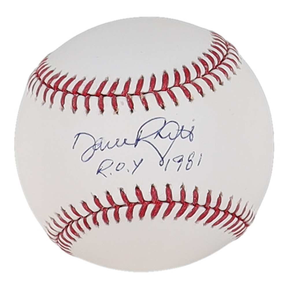 Dave Righetti Signed OML Baseball Inscribed "R.O.Y 1981" (Steiner & MLB ...