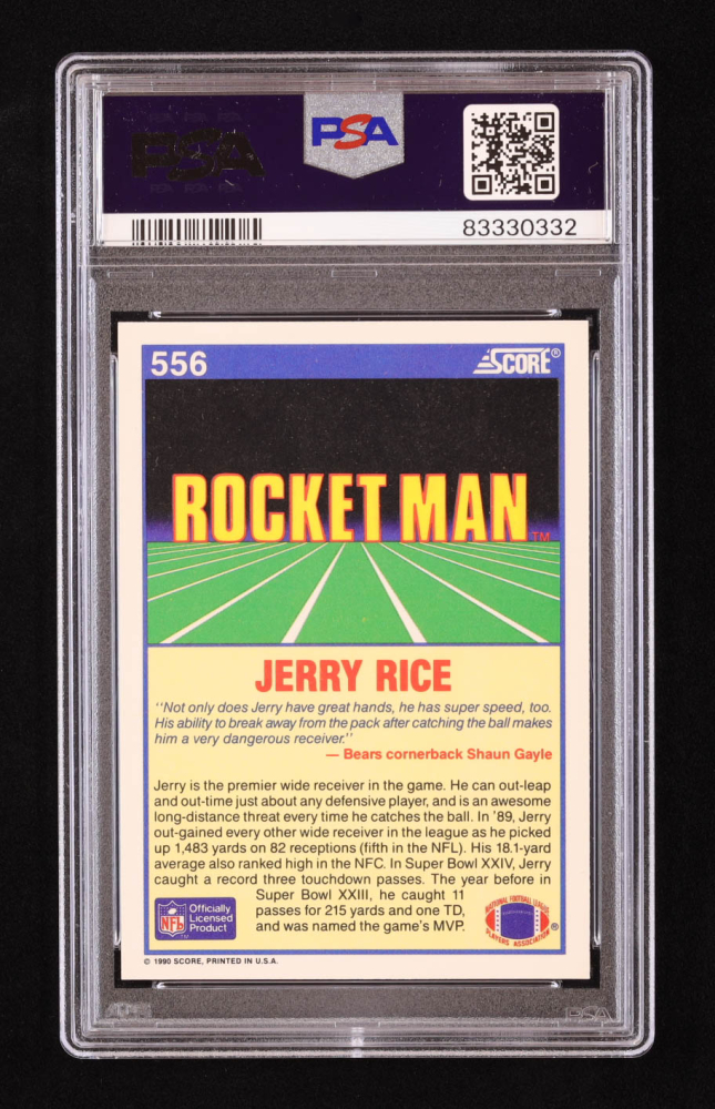 Jerry Rice 1990 Score #556 RM (PSA 9) | Pristine Auction