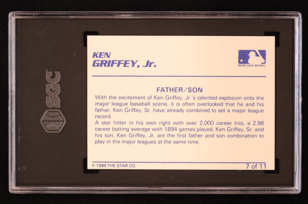 Ken Griffey Jr. 1989 Star Griffey Jr. #7 Ken Griffey Sr. Father/Son RC ...