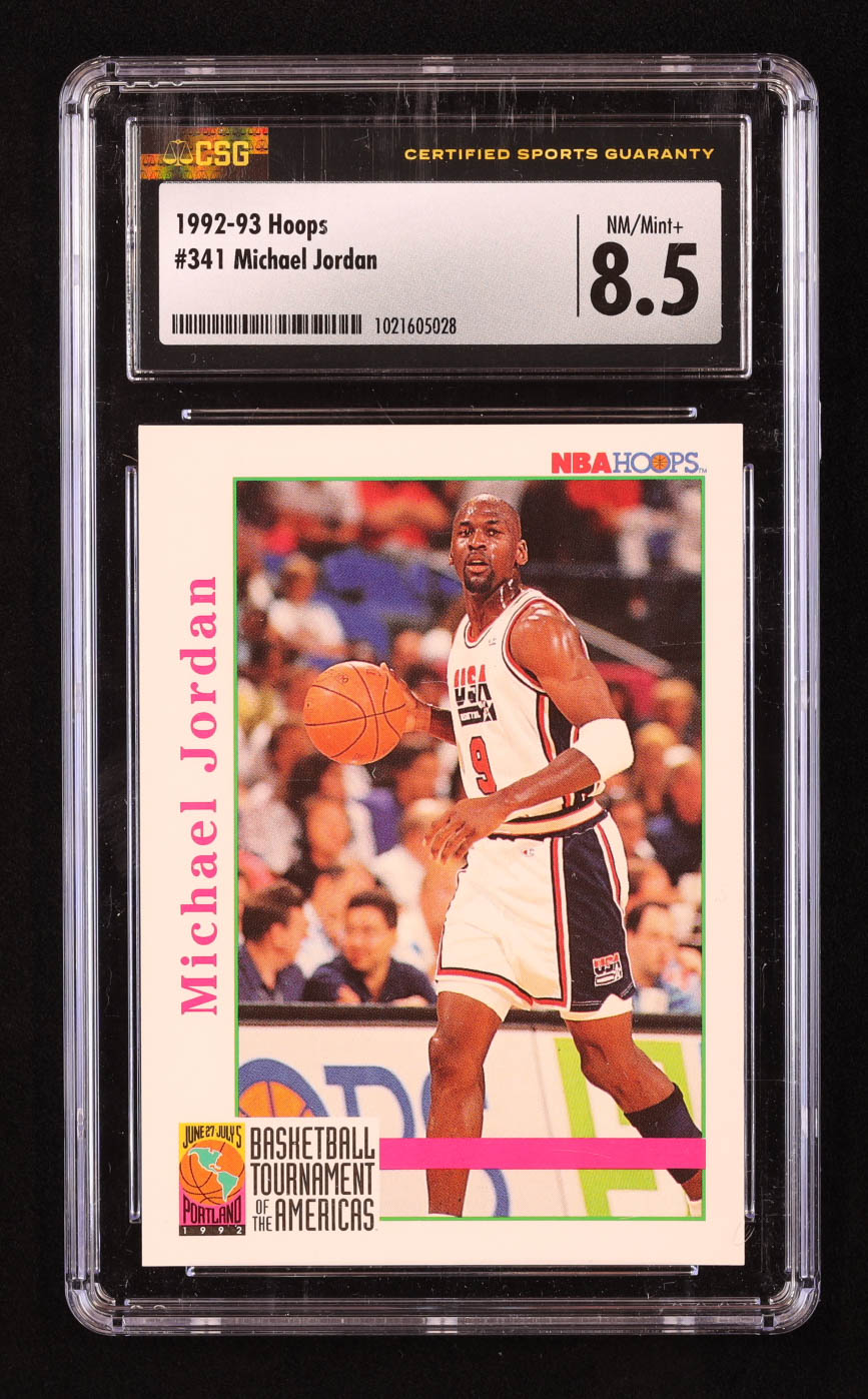 Michael Jordan 1992-93 Hoops #341 USA (CSG 8.5) | Pristine Auction