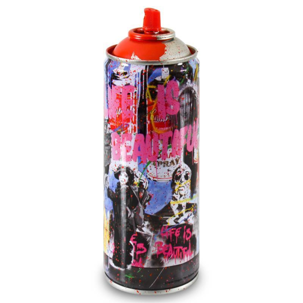 "Just Kidding (Red)" LE Hand-Painted Spray Can by Mr. Brainwash ...