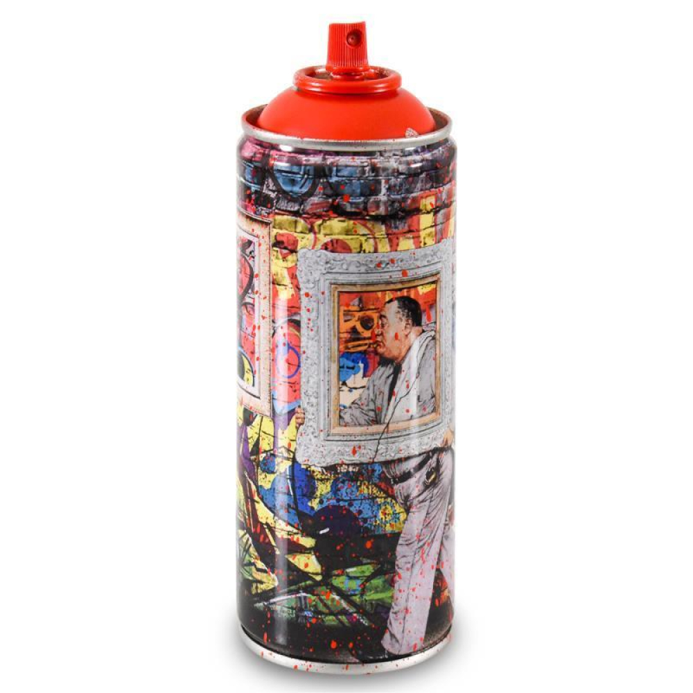 "Wall Frame (Red)" LE Hand-Painted Spray Can by Mr. Brainwash ...