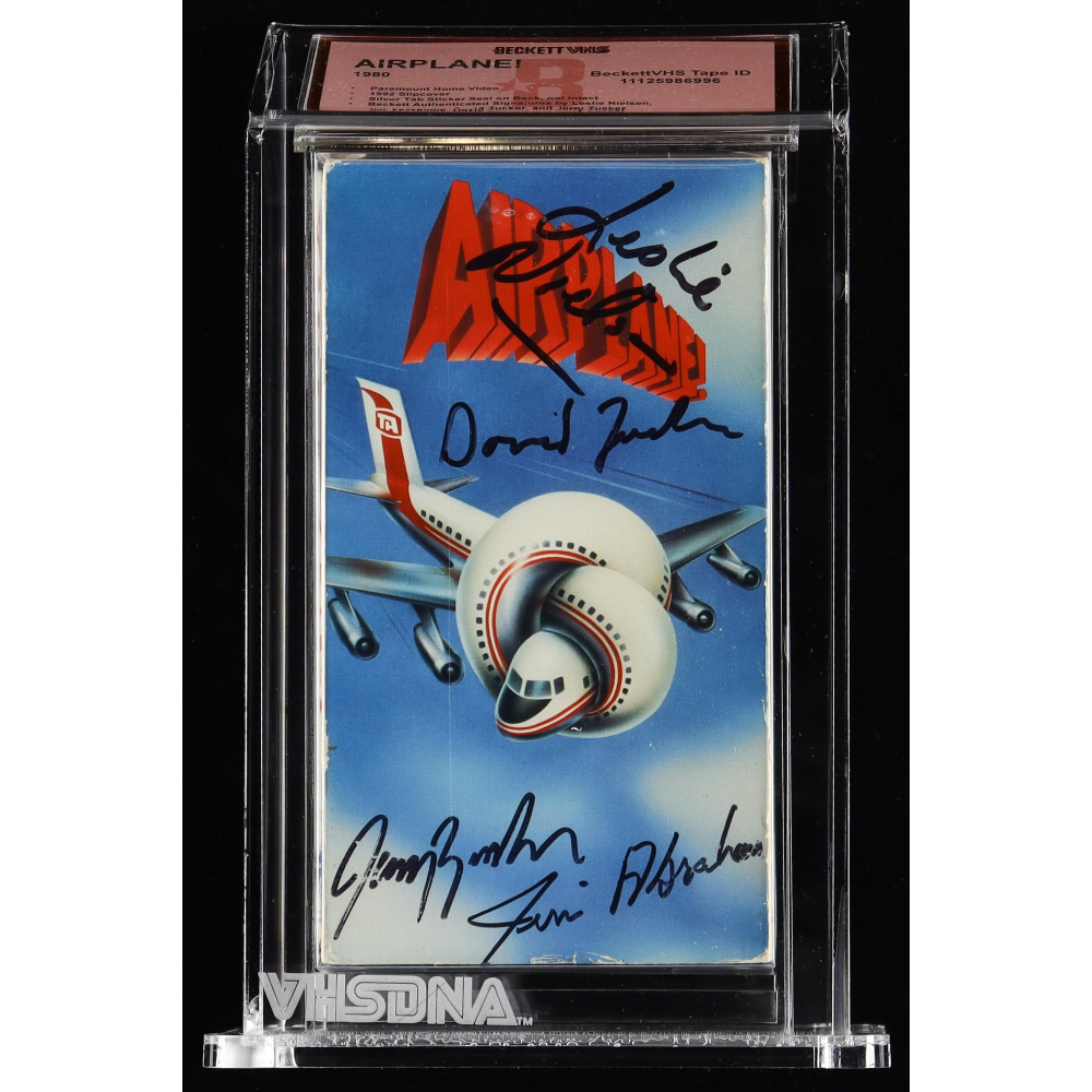 1980 "Airplane!" VHS Tape Signed By (4) with Leslie Nielsen, Jim ...