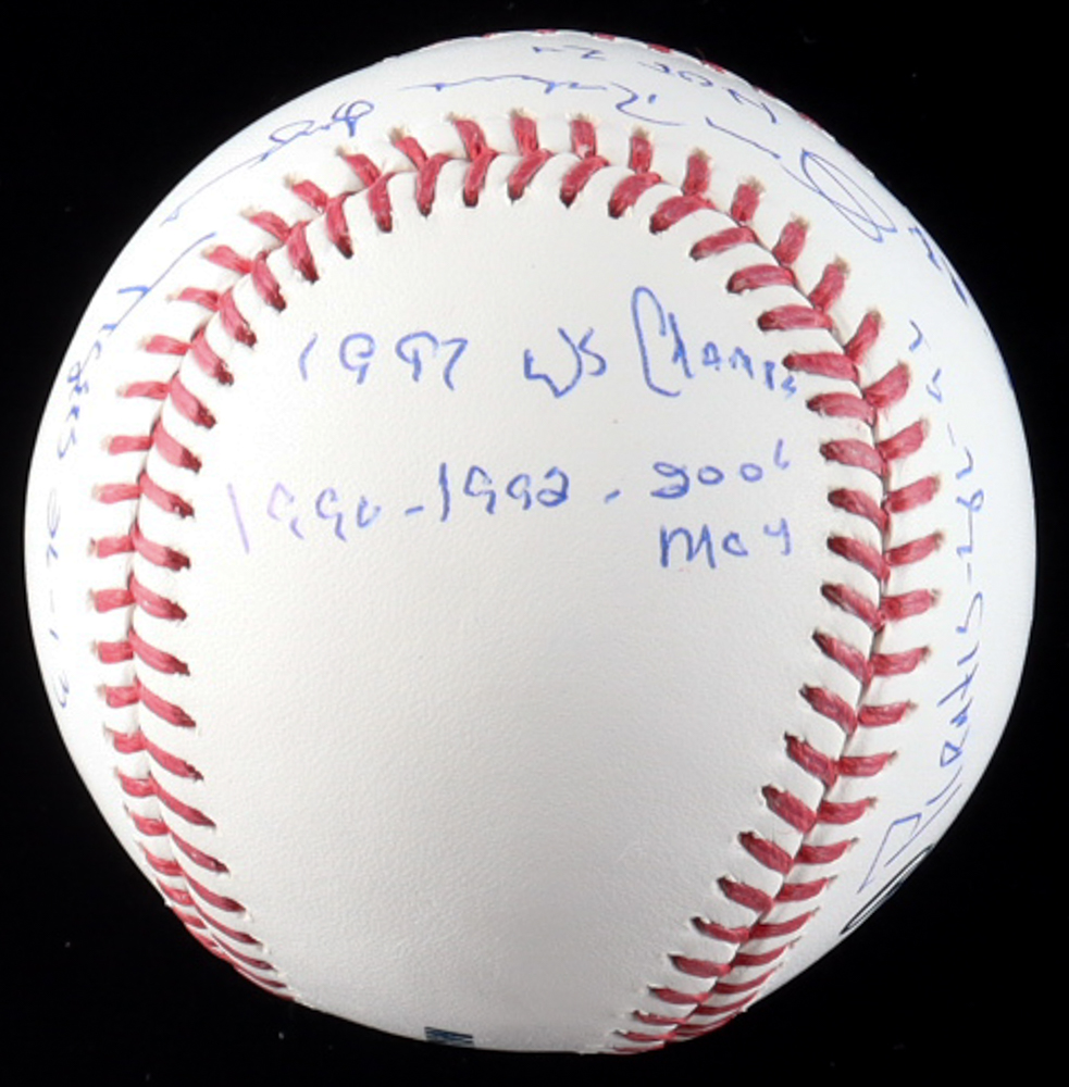 Jim Richard Leyland Signed OML Baseball With (8) Career Stat ...