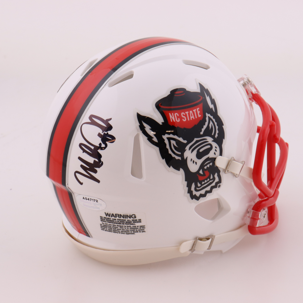 Mike Quick Signed NC State Wolfpack Speed Mini Helmet (Schwartz ...