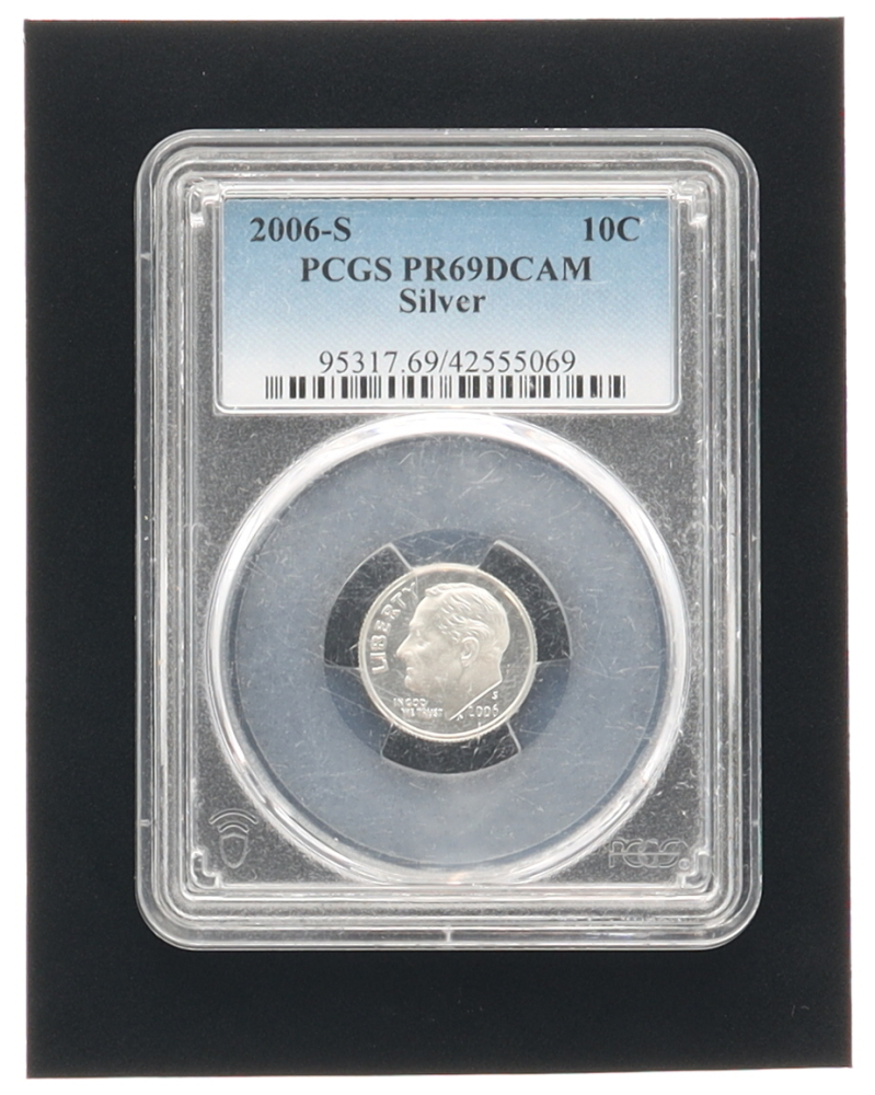 2006-S Proof Roosevelt Silver Dime - 90% Silver (PCGS PR69DCAM ...
