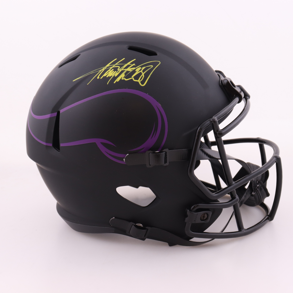Adrian Peterson Signed Vikings Full-Size Eclipse Alternate Speed Helmet ...