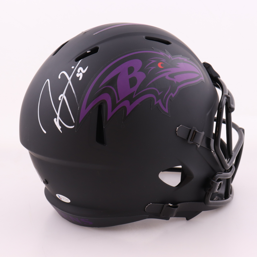 Ray Lewis Signed Ravens Full-Size Eclipse Alternate Speed Helmet ...