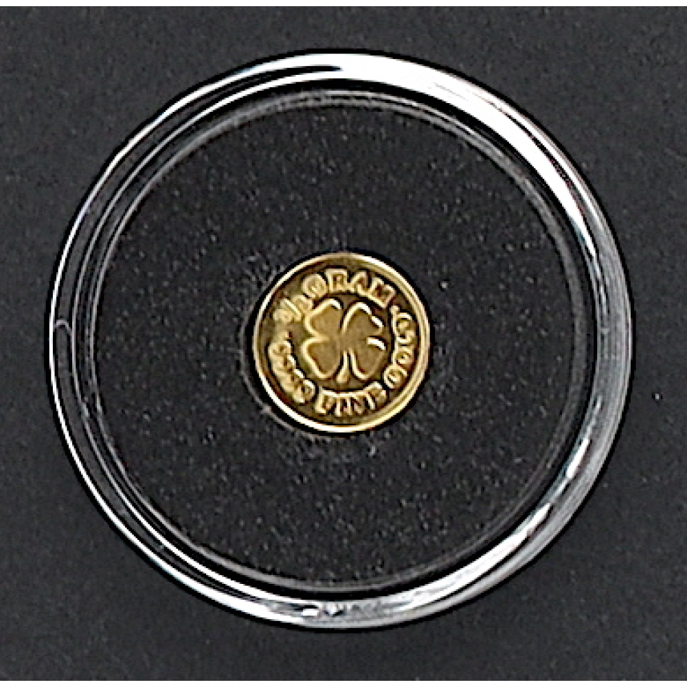 Monarch Precious Metals Clover 1/2 Gram .9999 Fine Gold Bullion Round ...
