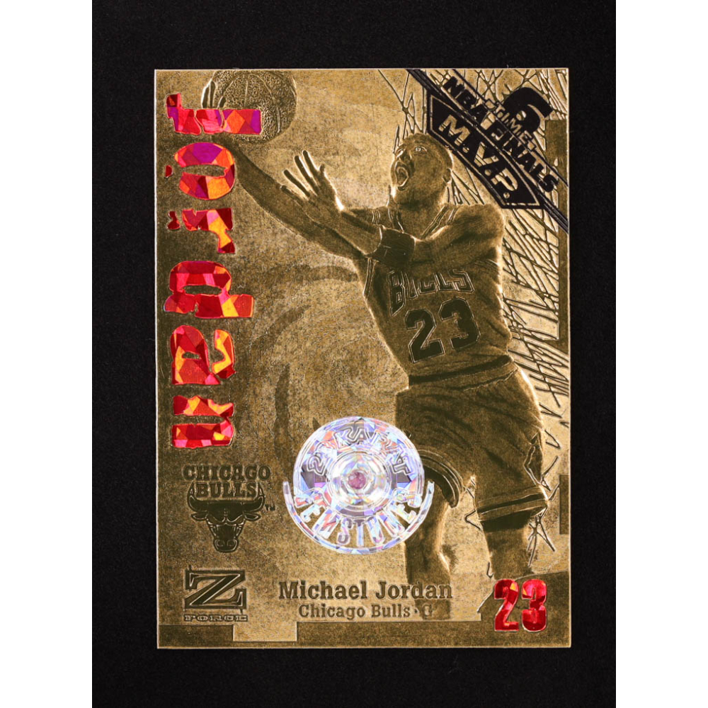 Michael Jordan 1997 Skybox Z-Force 6-Time NBA Finals MVP 23Kt Gemstones ...