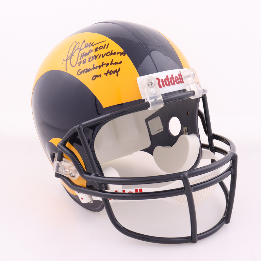 Marshall Faulk Signed LE Rams Full-Size Helmet with Multiple ...