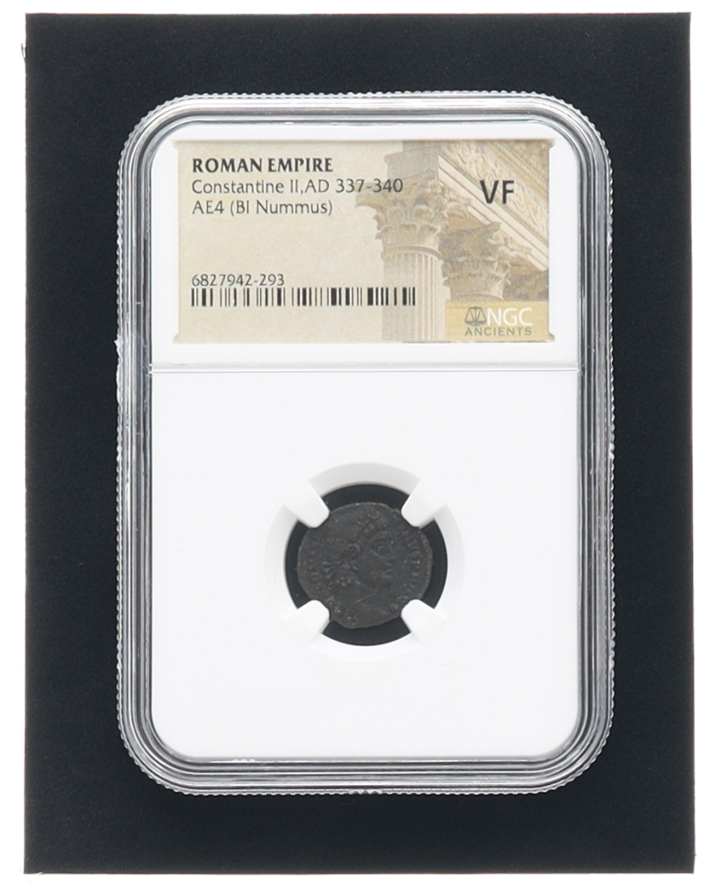 Roman Empire - Constantine II AD 337-340, AE4 (BI Nummus) (NGC XF ...