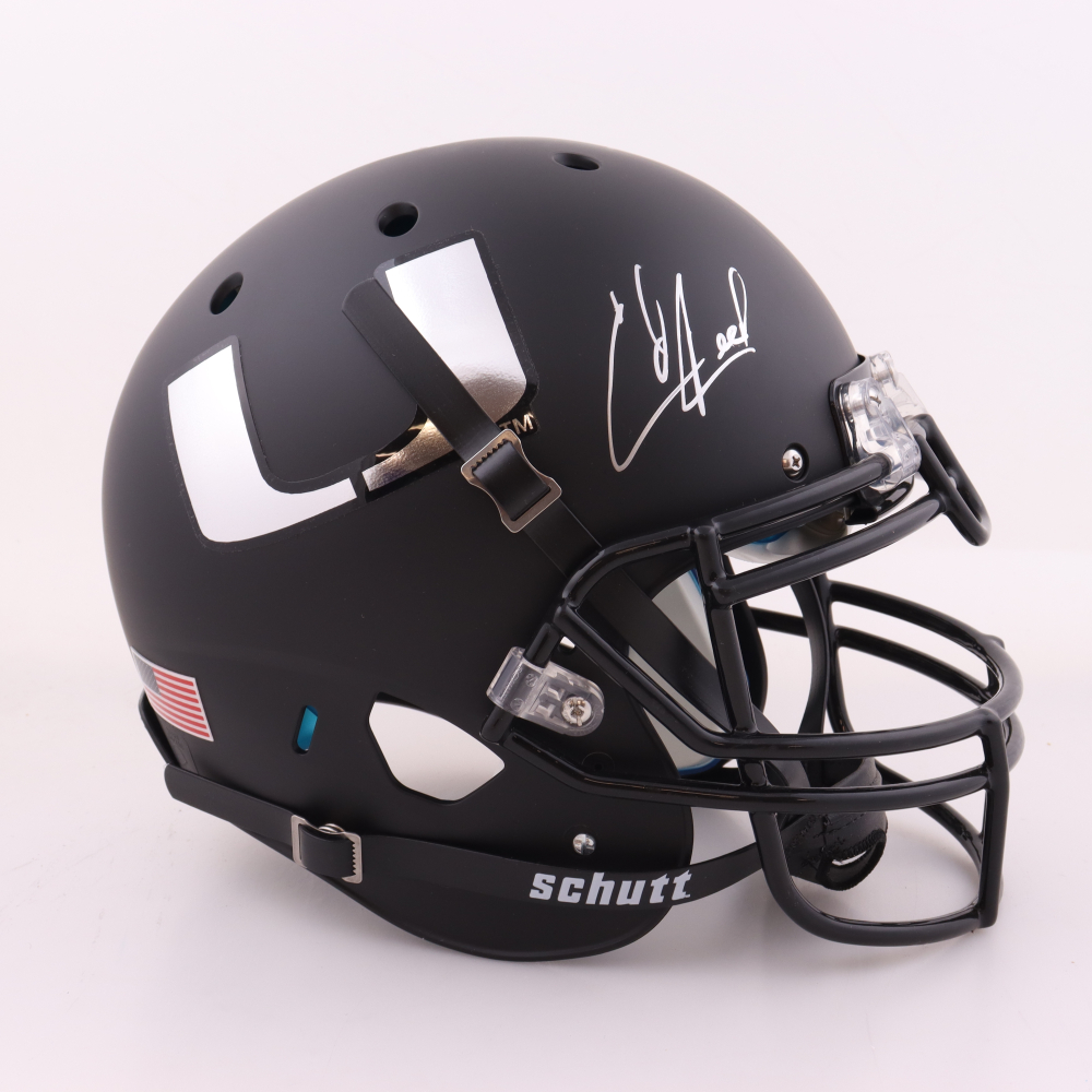 Ed Reed Signed Miami Hurricanes Full-Size Helmet (Beckett) | Pristine ...