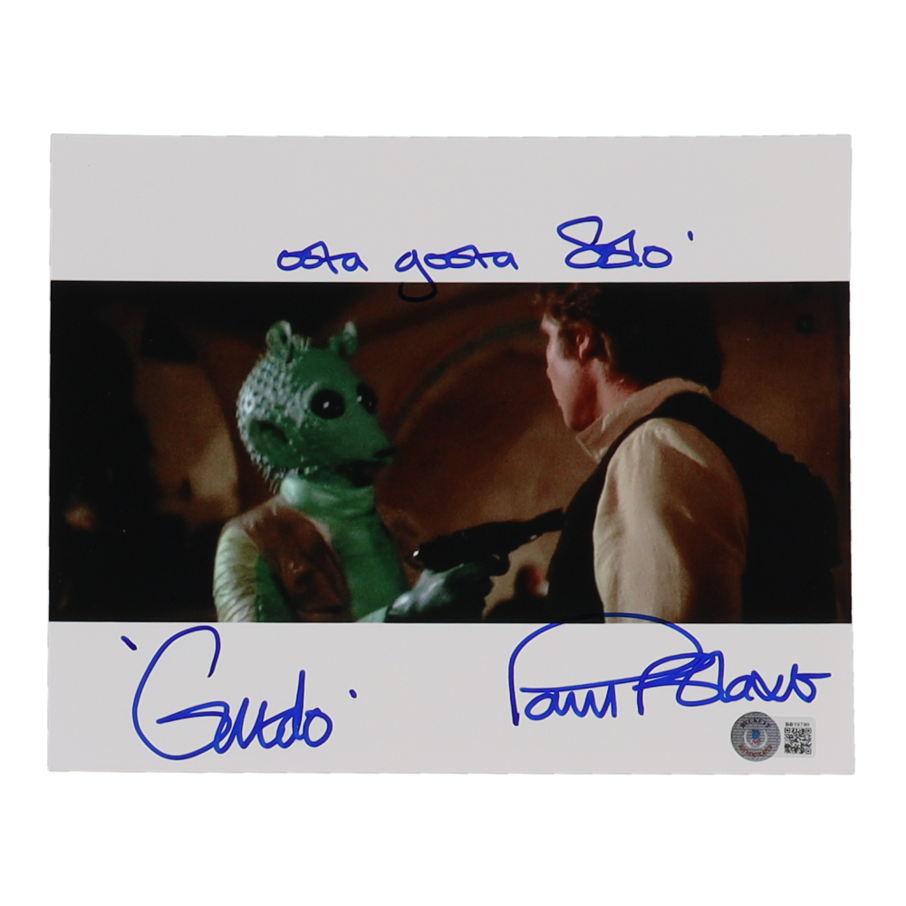Paul Blake Signed "Star Wars" 8x10 Photo Inscribed "Oota Goota Solo ...