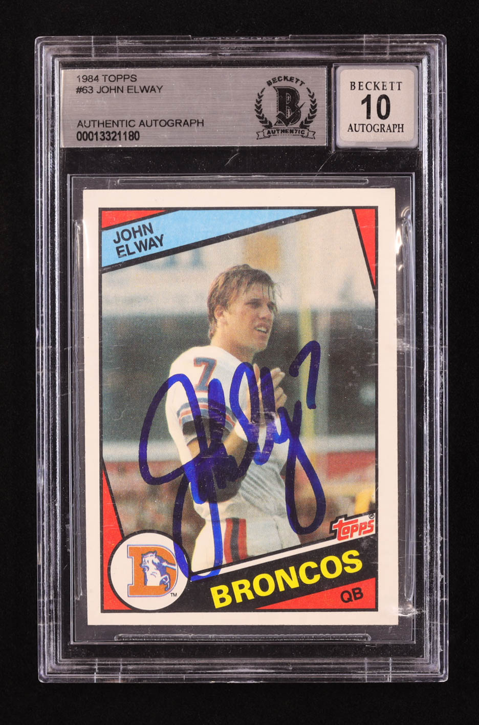 John Elway Signed 1984 Topps #63 RC (BGS | Auto 10) | Pristine Auction