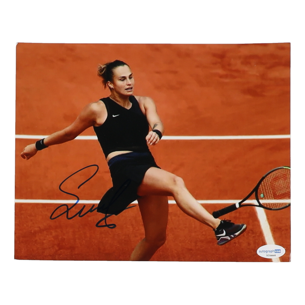 Aryna Sabalenka Signed 8x10 Photo (ACOA) | Pristine Auction