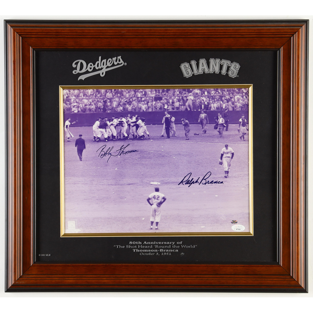 Bobby Thomson & Ralph Branca Signed "Shot Heard 'Round the World ...