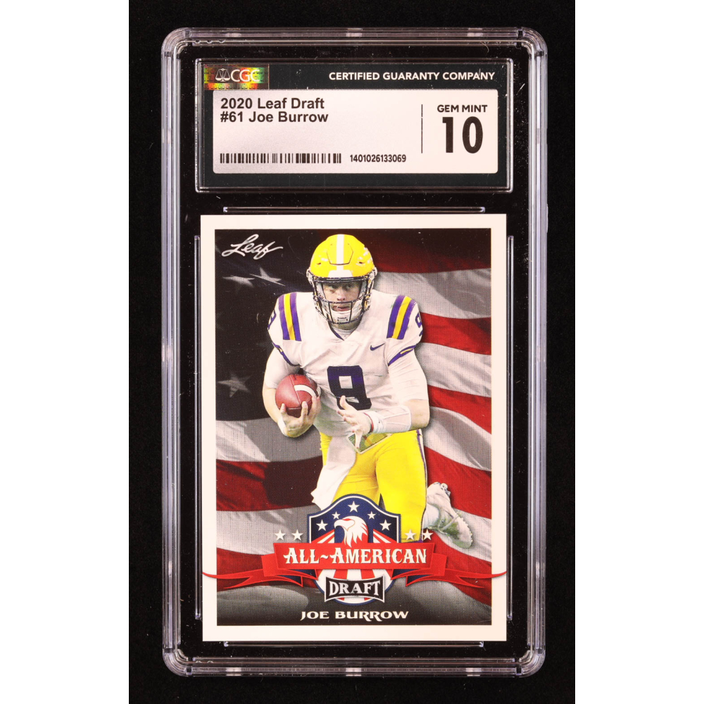 Joe Burrow 2020 Leaf Draft #61 AA RC (CGC 10) | Pristine Auction